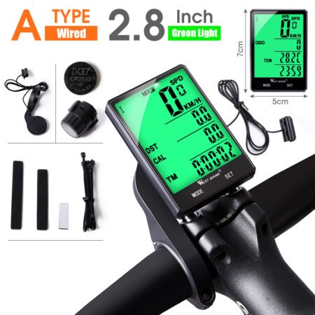 WEST BIKING Waterproof Bicycle Computer With Backlight Wireless Wired ...